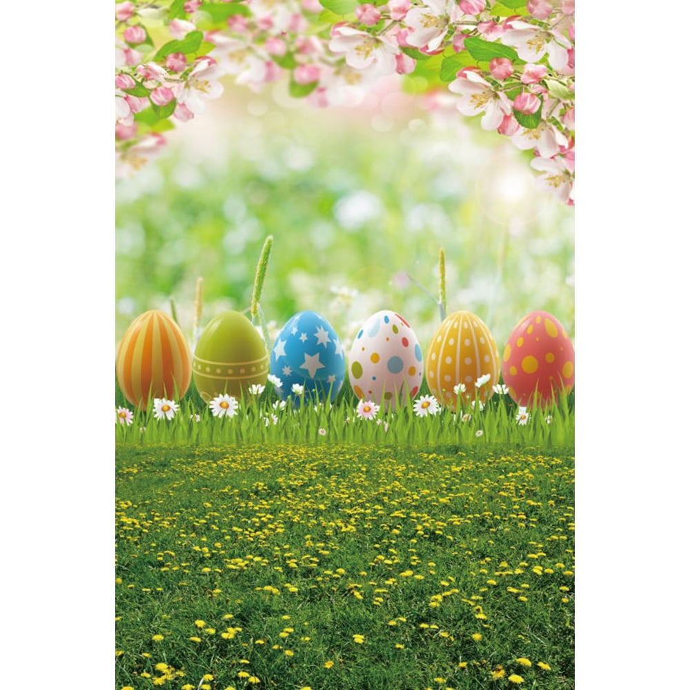 Spring Easter Rabbit Flower Eggs Wood Floor Newborn Baby Shower ...