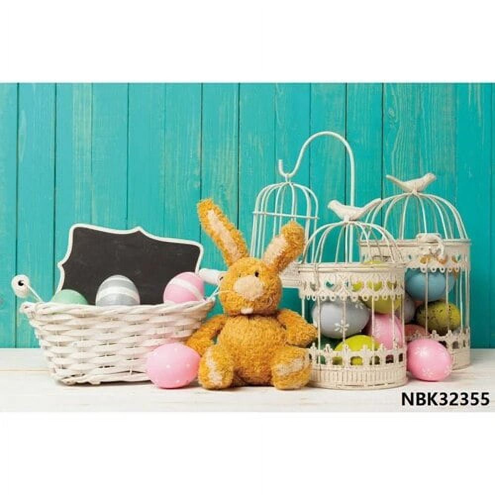 Spring Easter Rabbit Wood Floor Flower Newborn Baby Shower Birthday ...