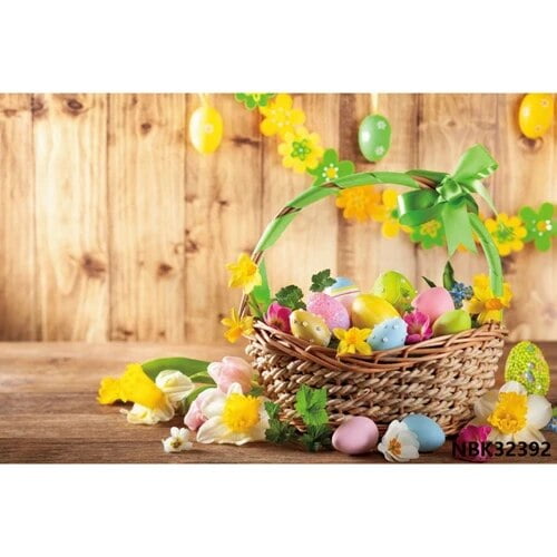 Spring Easter Rabbit Wood Floor Flower Newborn Baby Shower Birthday ...