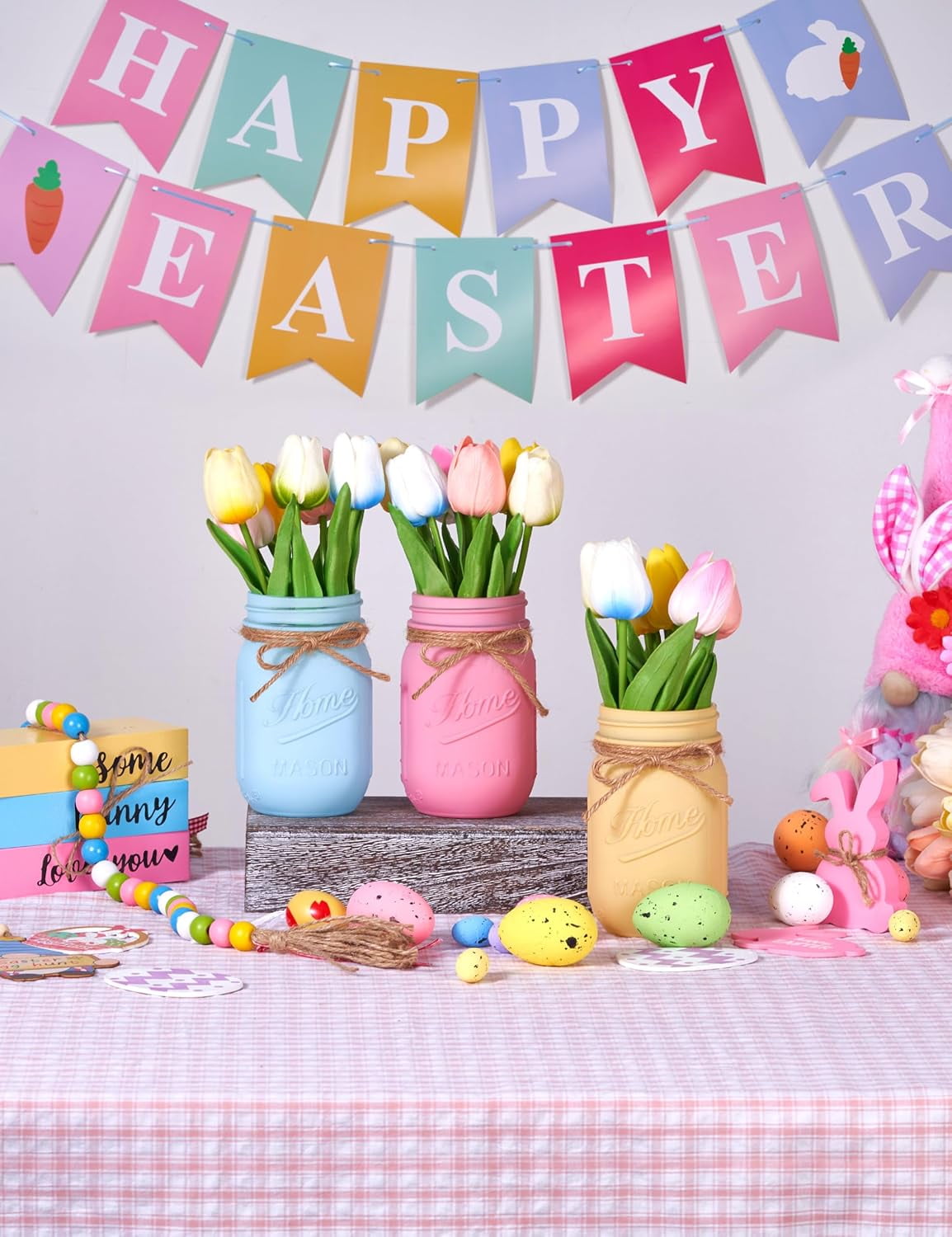 Spring Easter Table Decor, Centerpieces for Tables with Tulips ...