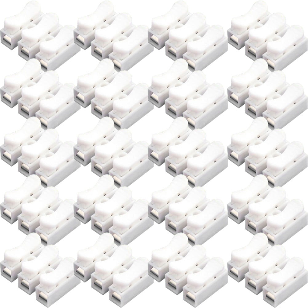 Spring Electrical Connectors Wire Terminal Block Clamp Cable Reusable 3 ...