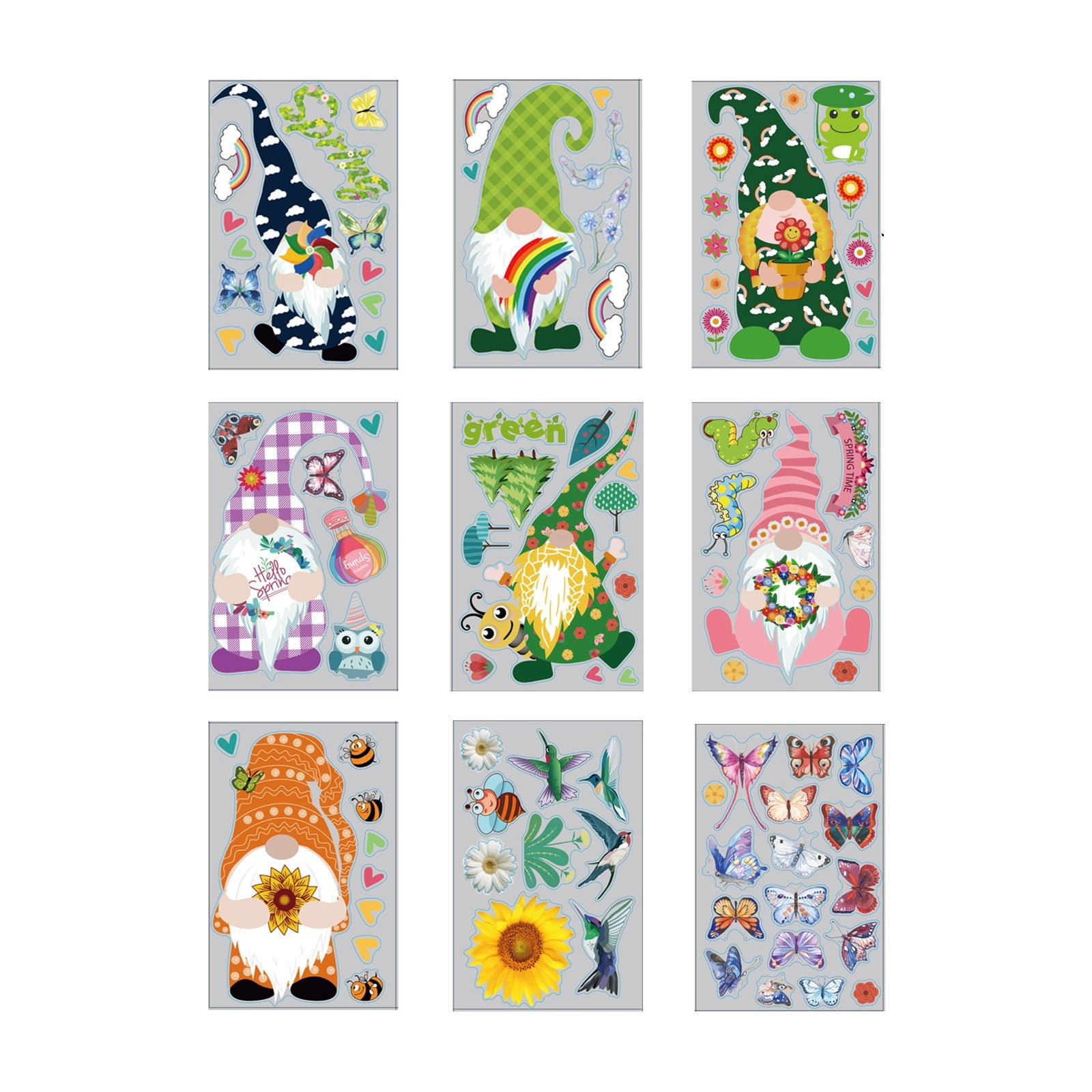 Spring Electrostatic Window Sticker Window Glass Door Dwarf Flower ...