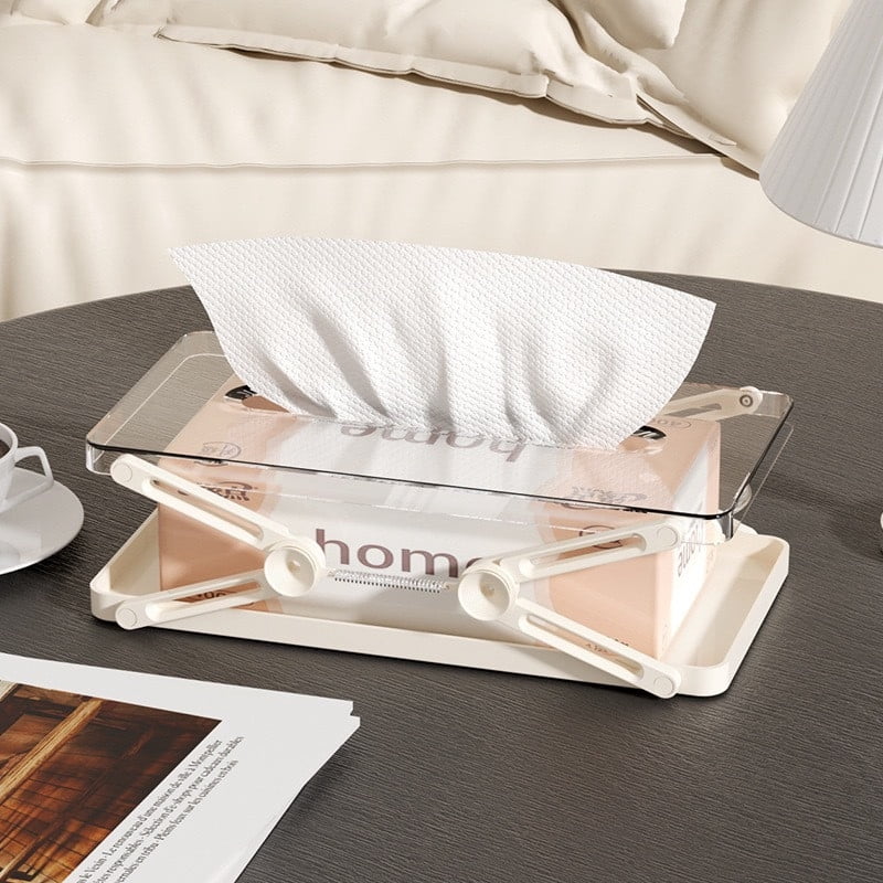 Spring Elevating Tissue Box • Durable Plastic • Space-Saving Design ...