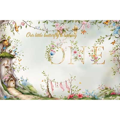 Spring Enchanted Gard Forest Party Photo Backdrops Sign Customized ...