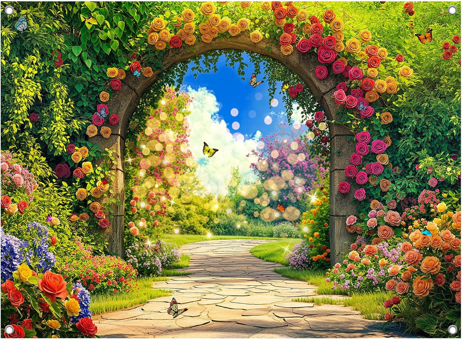 Spring Enchanted Garden Backdrop, Fairytale Wonderland Forest ...