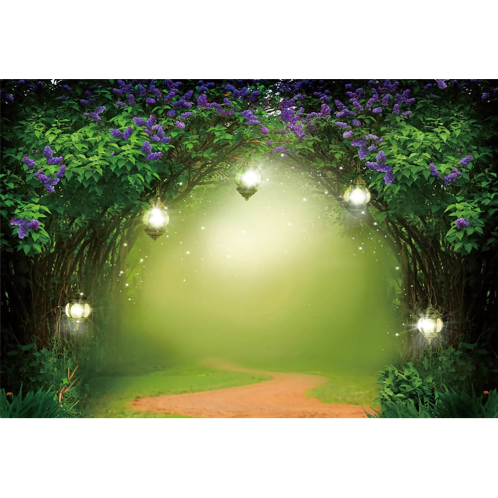 Spring Enchanted Garden Backdrop Forest Fairy Wonderland Baby Shower ...