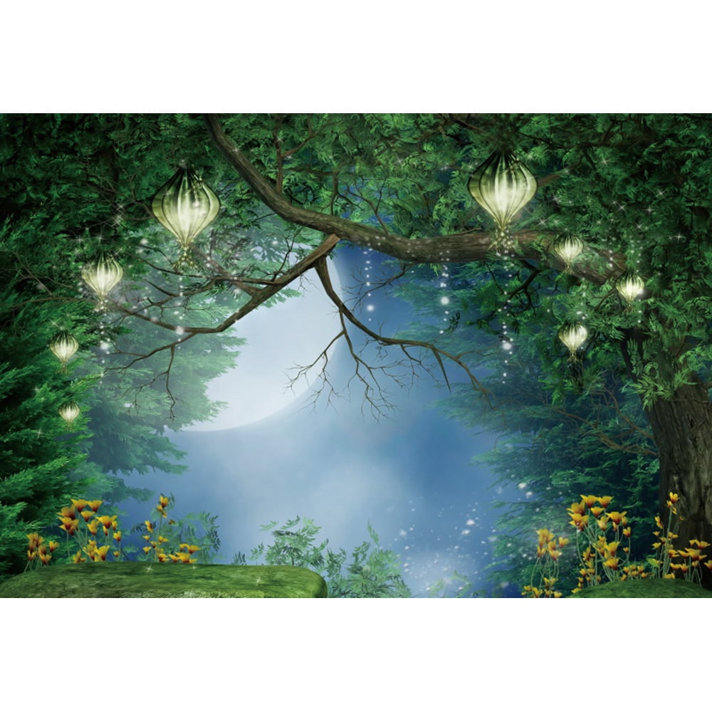 Spring Enchanted Garden Backdrop Forest Fairy Wonderland Baby Shower ...