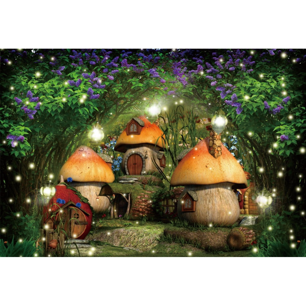 Spring Enchanted Garden Backdrop Forest Fairy Wonderland Baby Shower ...