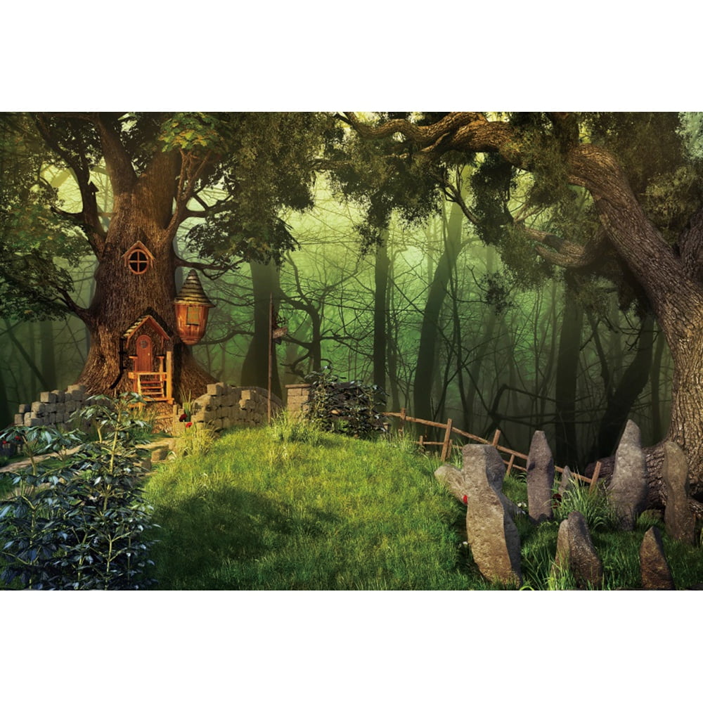 Spring Enchanted Garden Backdrop Forest Fairy Wonderland Baby Shower ...