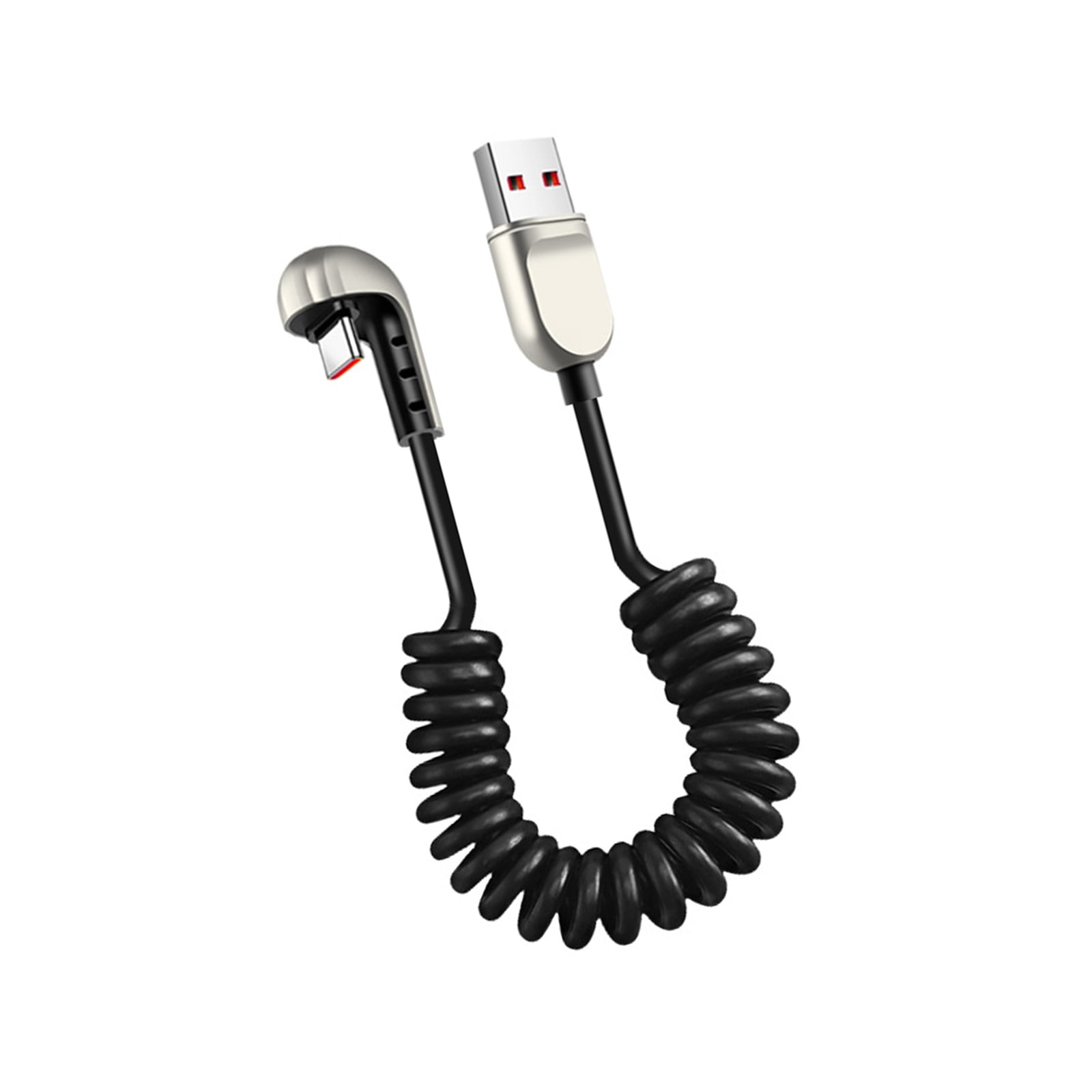 Spring-Enhanced USB to Type-C Power Cable 360 Angled Design, Anti-Break ...