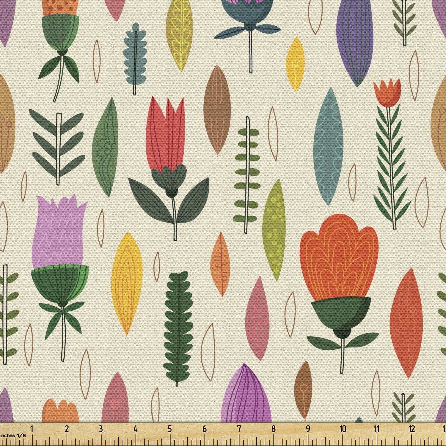 Spring Fabric by the Yard Upholstery, Seasonal Fun Pattern in Pastel ...