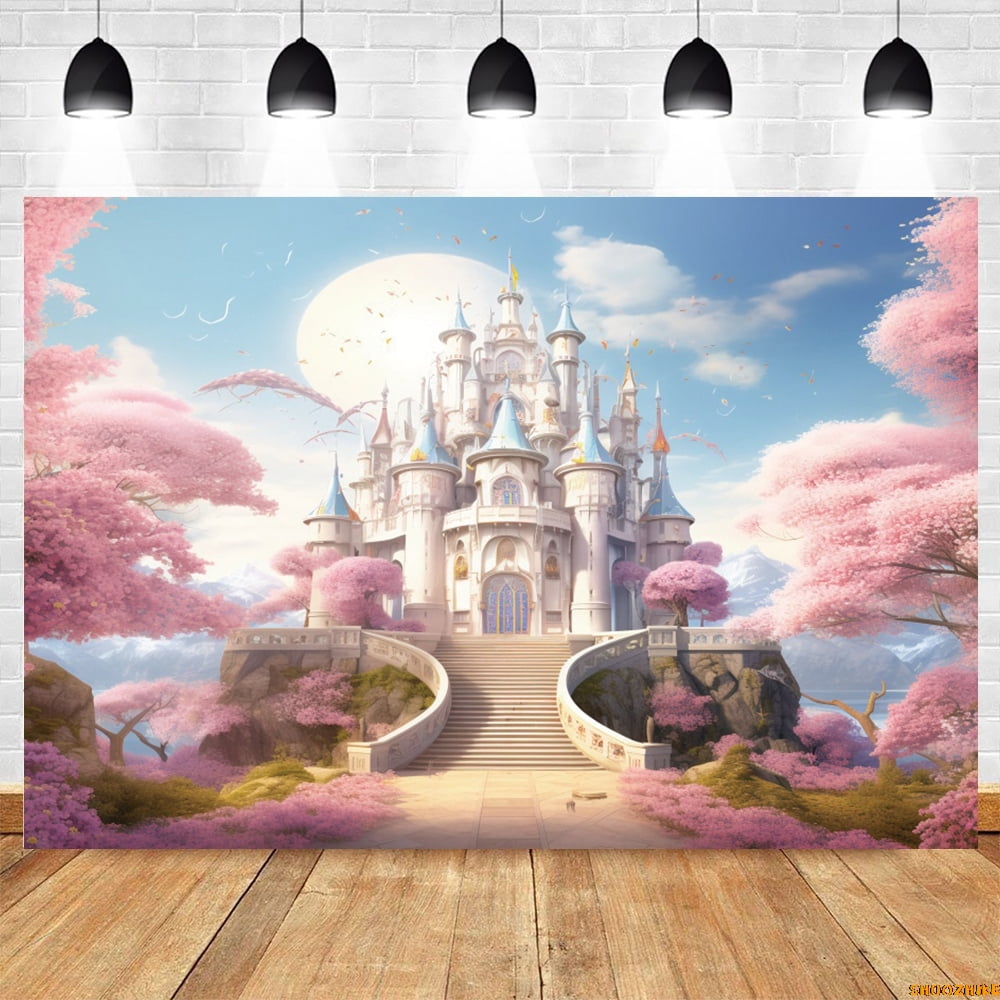 Spring Fairy Tale Castle Backdrop Dreamy ss Birthday Party Wedding ...