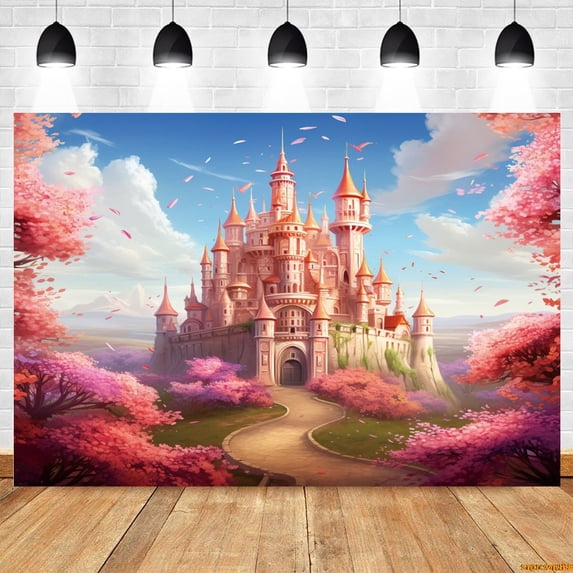 Spring Fairy Tale Castle Backdrop Dreamy ss Birthday Party Wedding ...