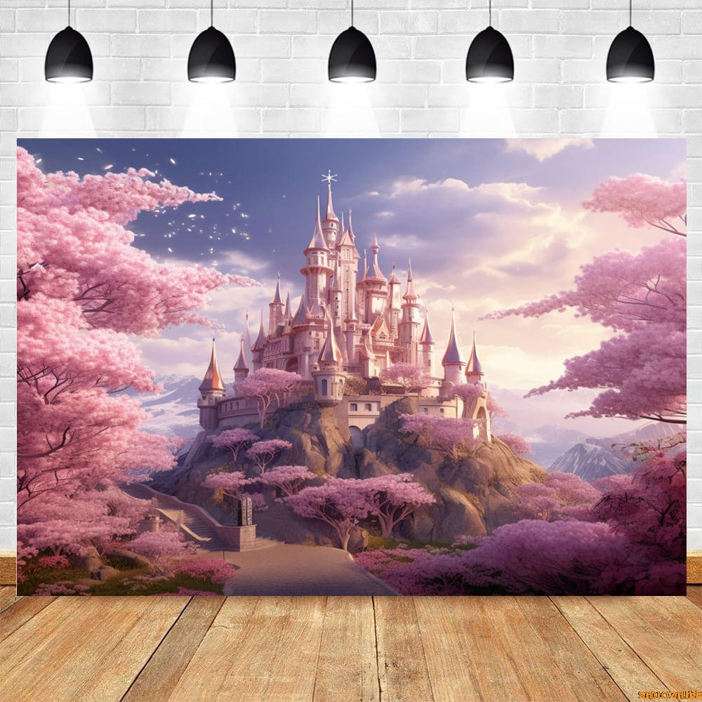 Spring Fairy Tale Castle Backdrop Dreamy ss Birthday Party Wedding ...