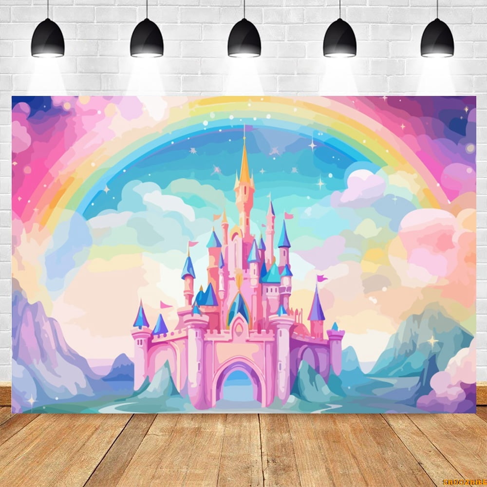 Spring Fairy Tale Castle Backdrop Dreamy ss Birthday Party Wedding ...