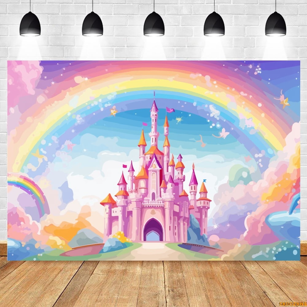 Spring Fairy Tale Castle Backdrop Dreamy ss Birthday Party Wedding ...