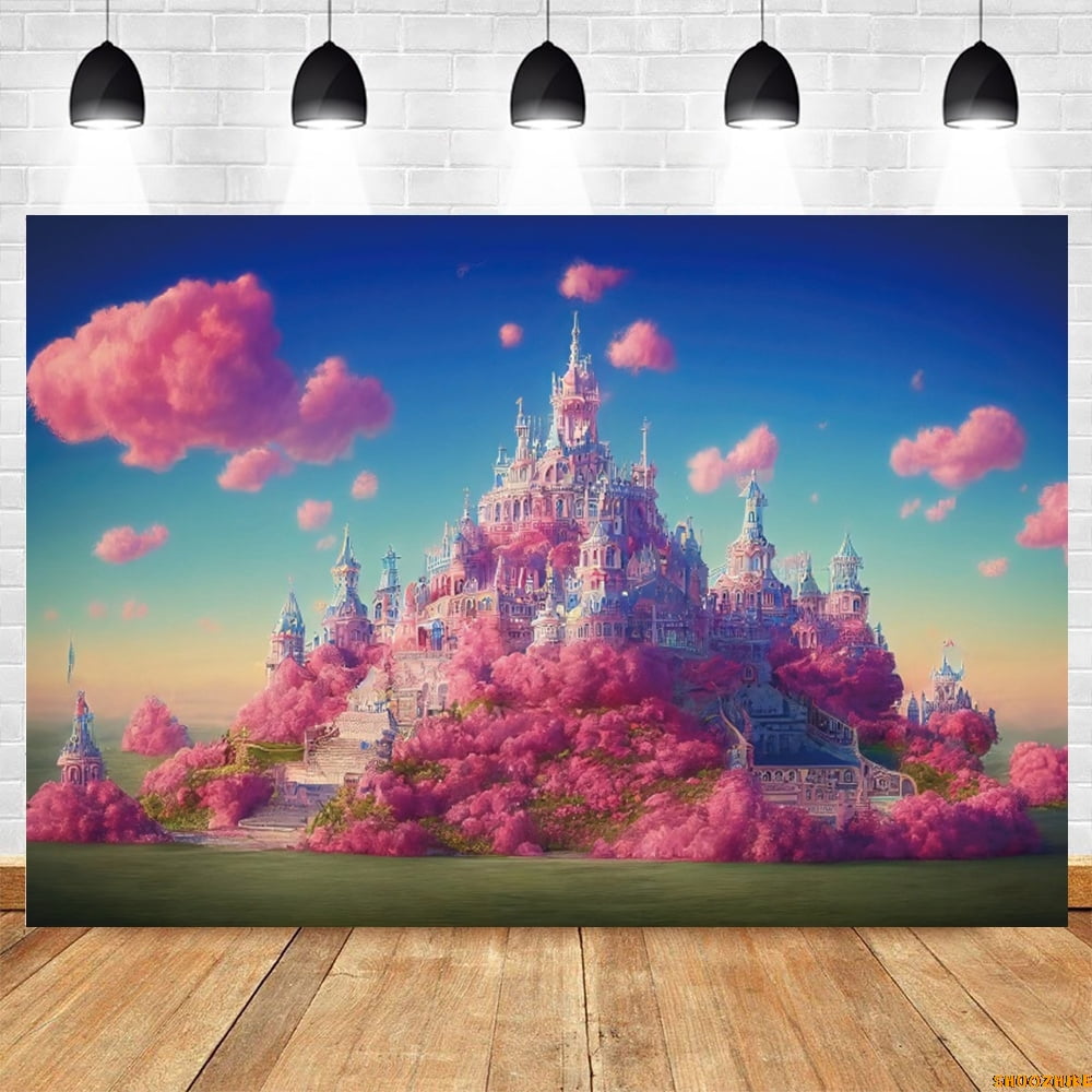 Spring Fairy Tale Castle Backdrop Dreamy ss Birthday Party Wedding ...