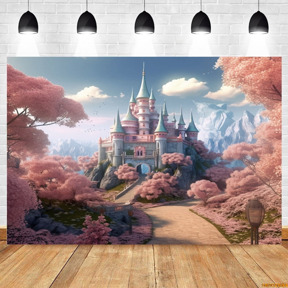 Spring Fairy Tale Castle Backdrop Dreamy ss Birthday Party Wedding ...