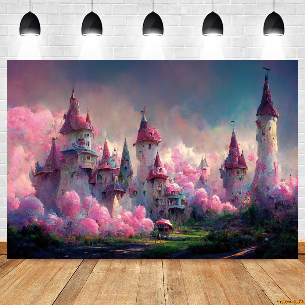 Spring Fairy Tale Castle Backdrop Dreamy ss Birthday Party Wedding ...