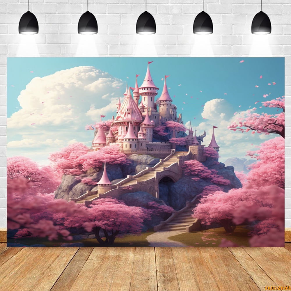 Spring Fairy Tale Castle Backdrop Dreamy ss Birthday Party Wedding ...