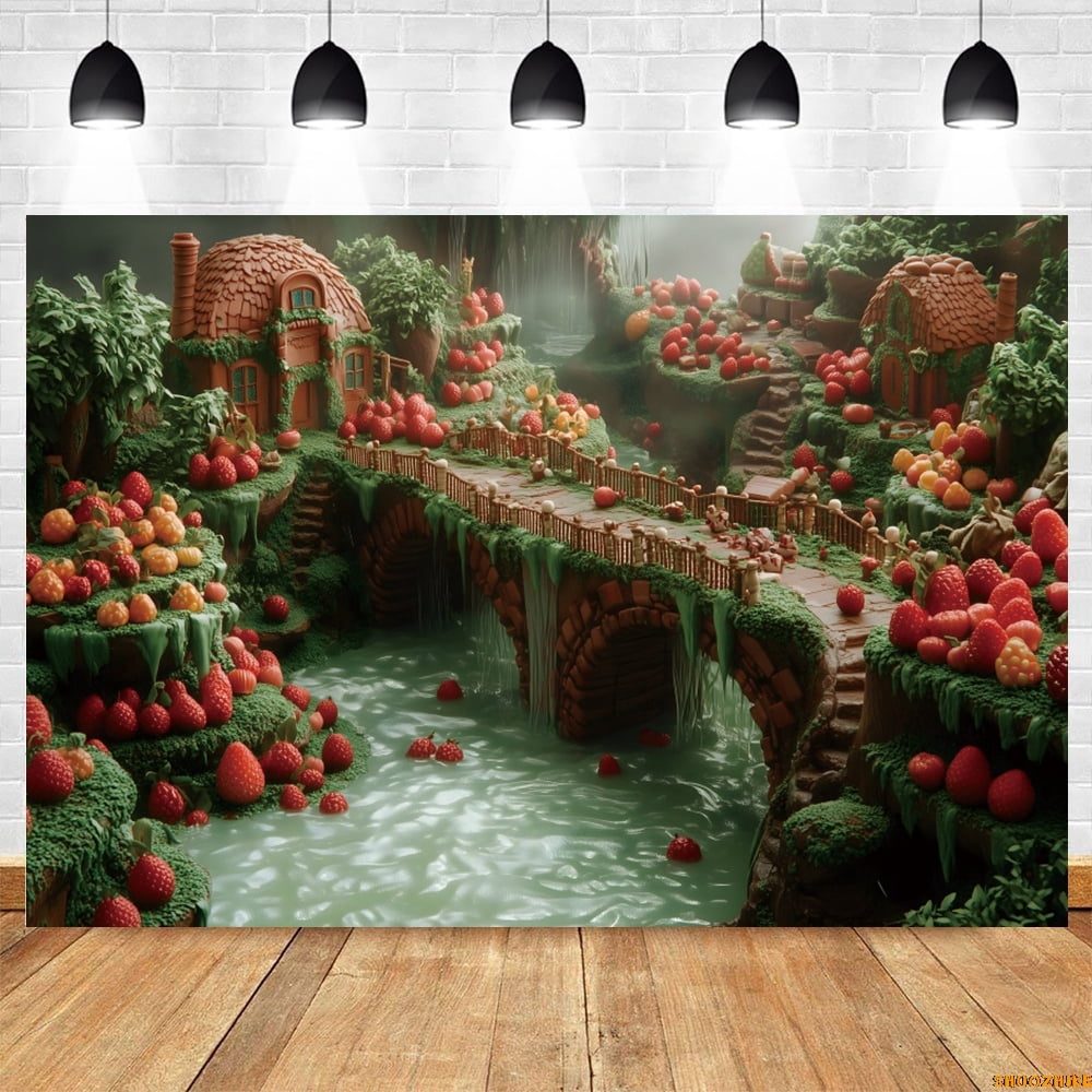 Spring Farm Orchard Photography Backdrop Fruit Tree Barn Wood Rustic ...