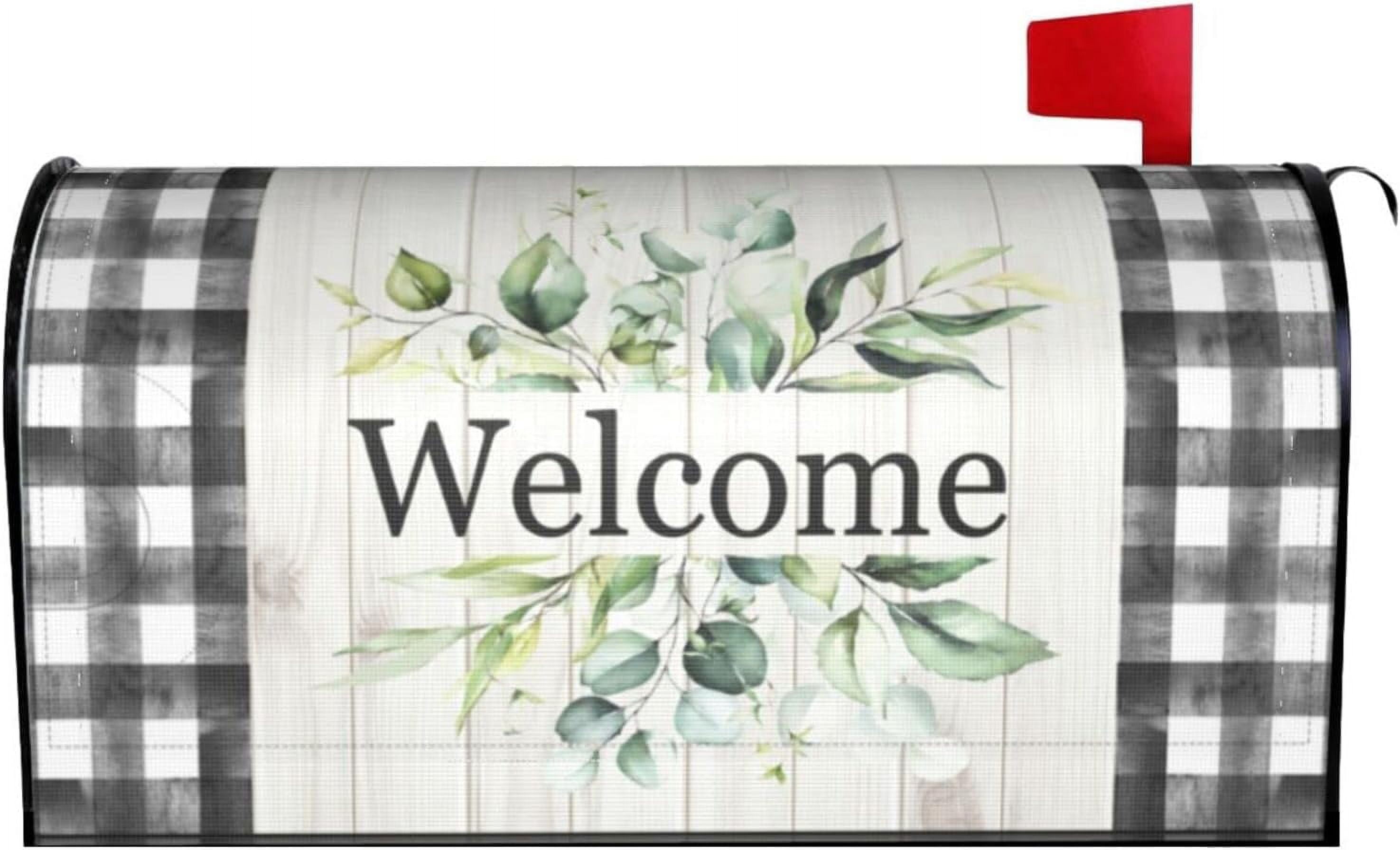 Spring Farmhouse Welcome Magnetic Mailbox Cover | 21x18 Inch | Buffalo ...