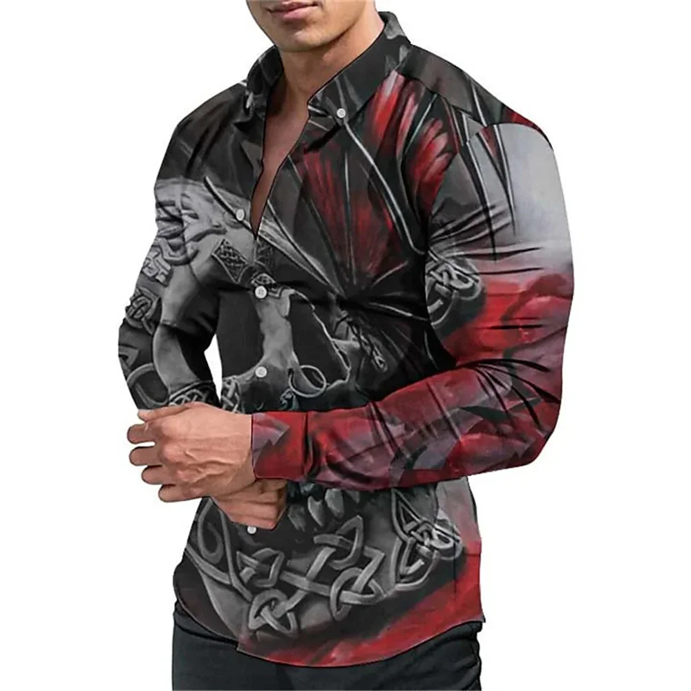 Spring Fashion Social Men's High Quality Long sleeved Single breasted ...