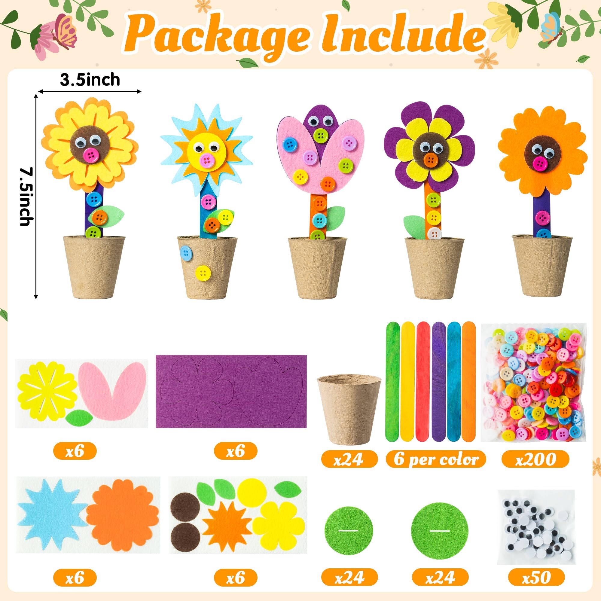 Spring Felt Flower Craft Kits - Walmart.com