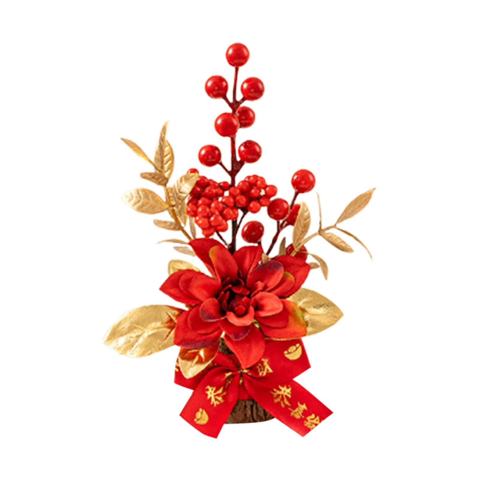 Spring Festival Desktop Ornament - Fortune Tree and Blessing Bucket Set ...