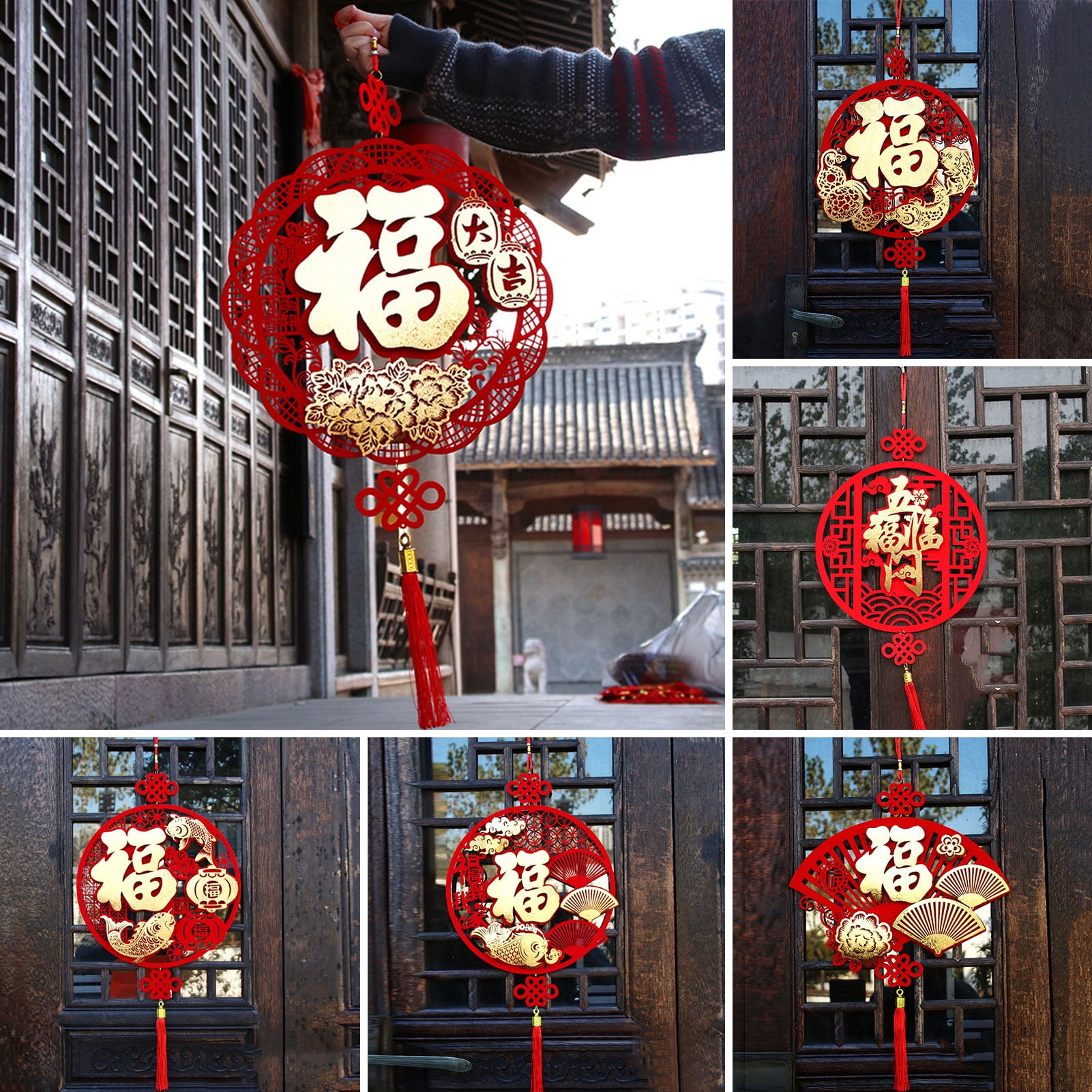 Spring Festival Fu Character Decoration Chinese Knot Tassel Bring Good ...