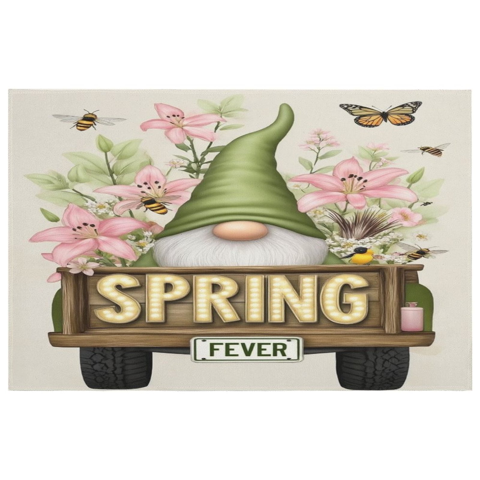 Spring Fever Gnome Truck Adult Home Decor Bedroom Living Room Crystal ...