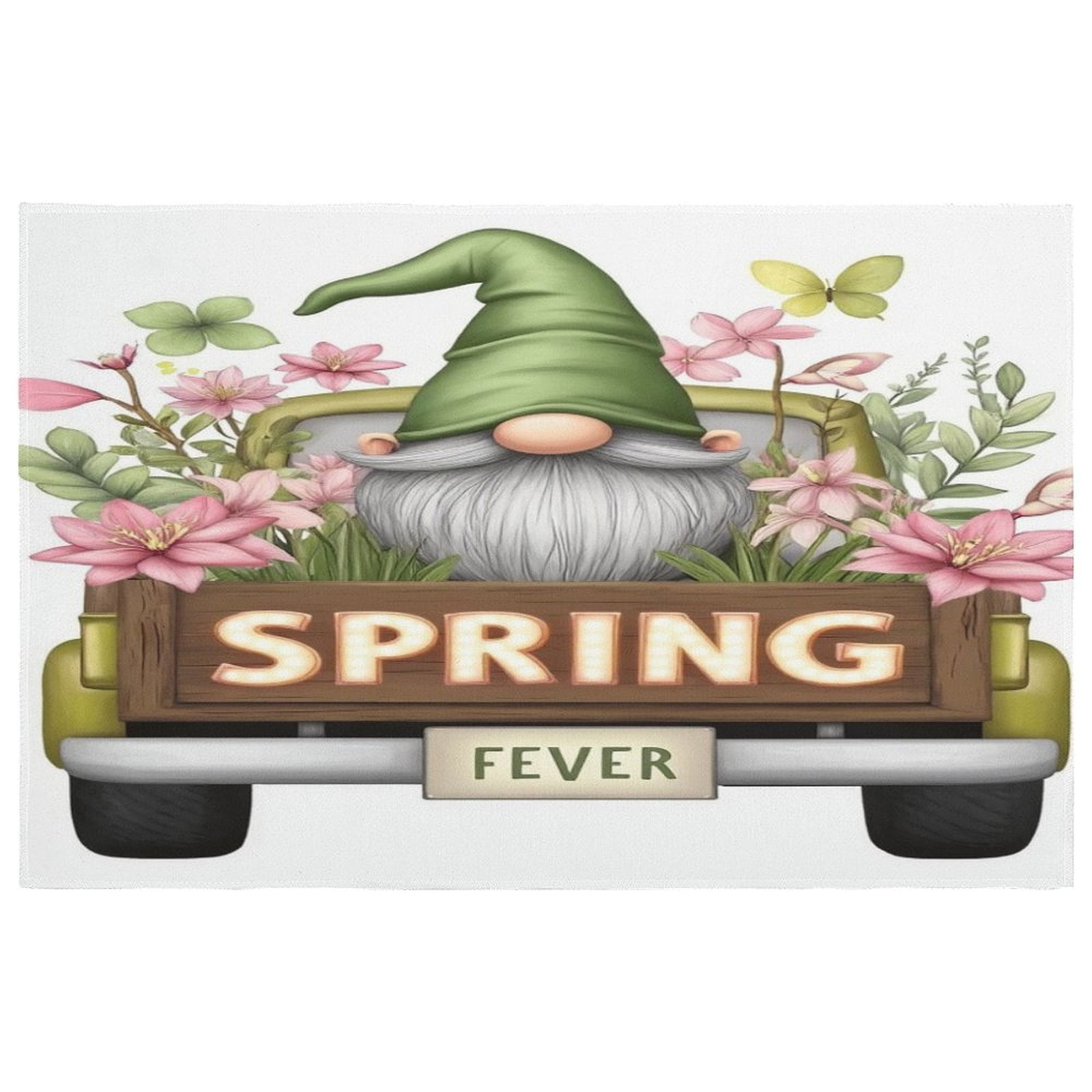 Spring Fever Gnome Truck Adult Home Decor Bedroom Living Room Crystal ...