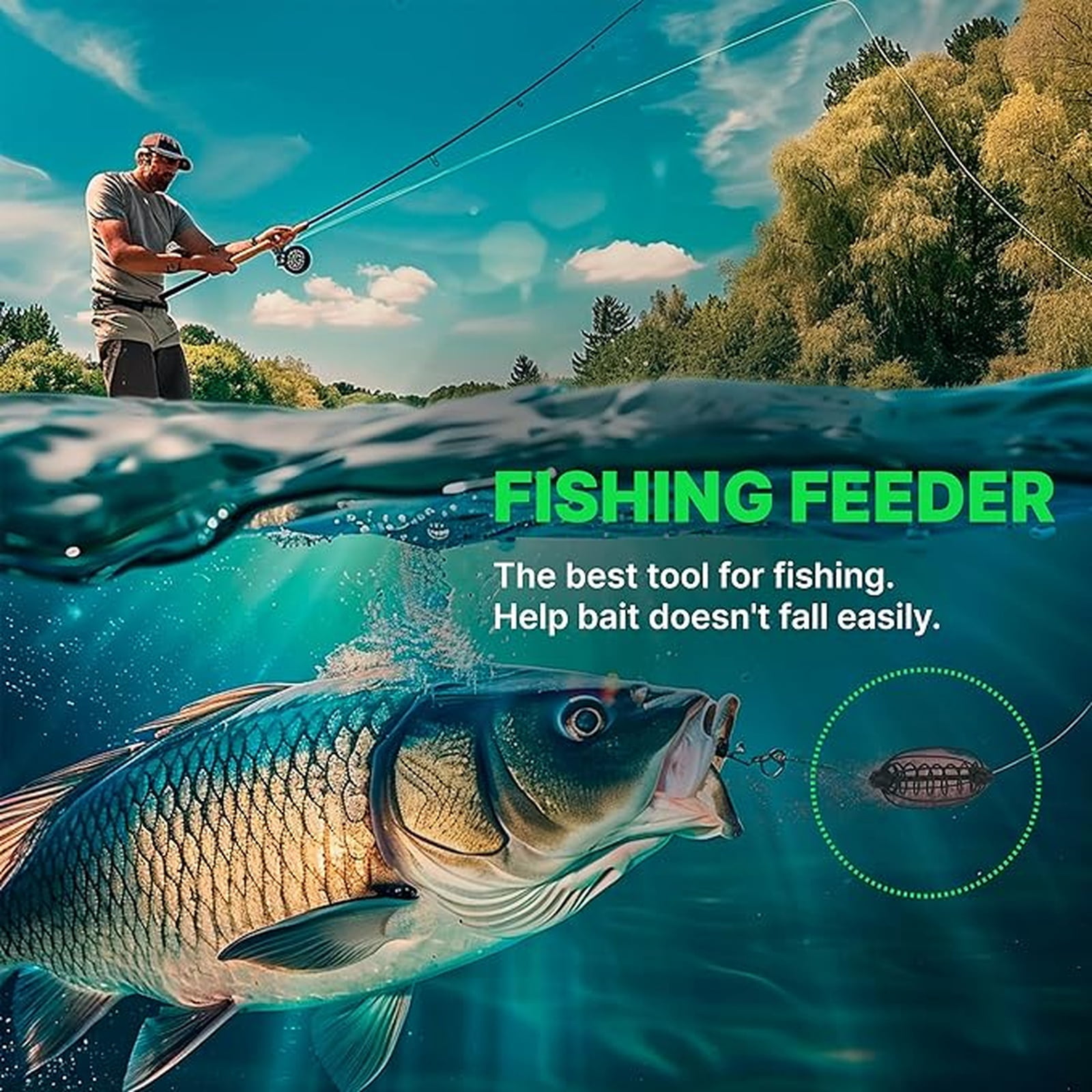 Spring Fishing Feeder Сrucian Tackle Cage, European-Style Anti-Hang ...