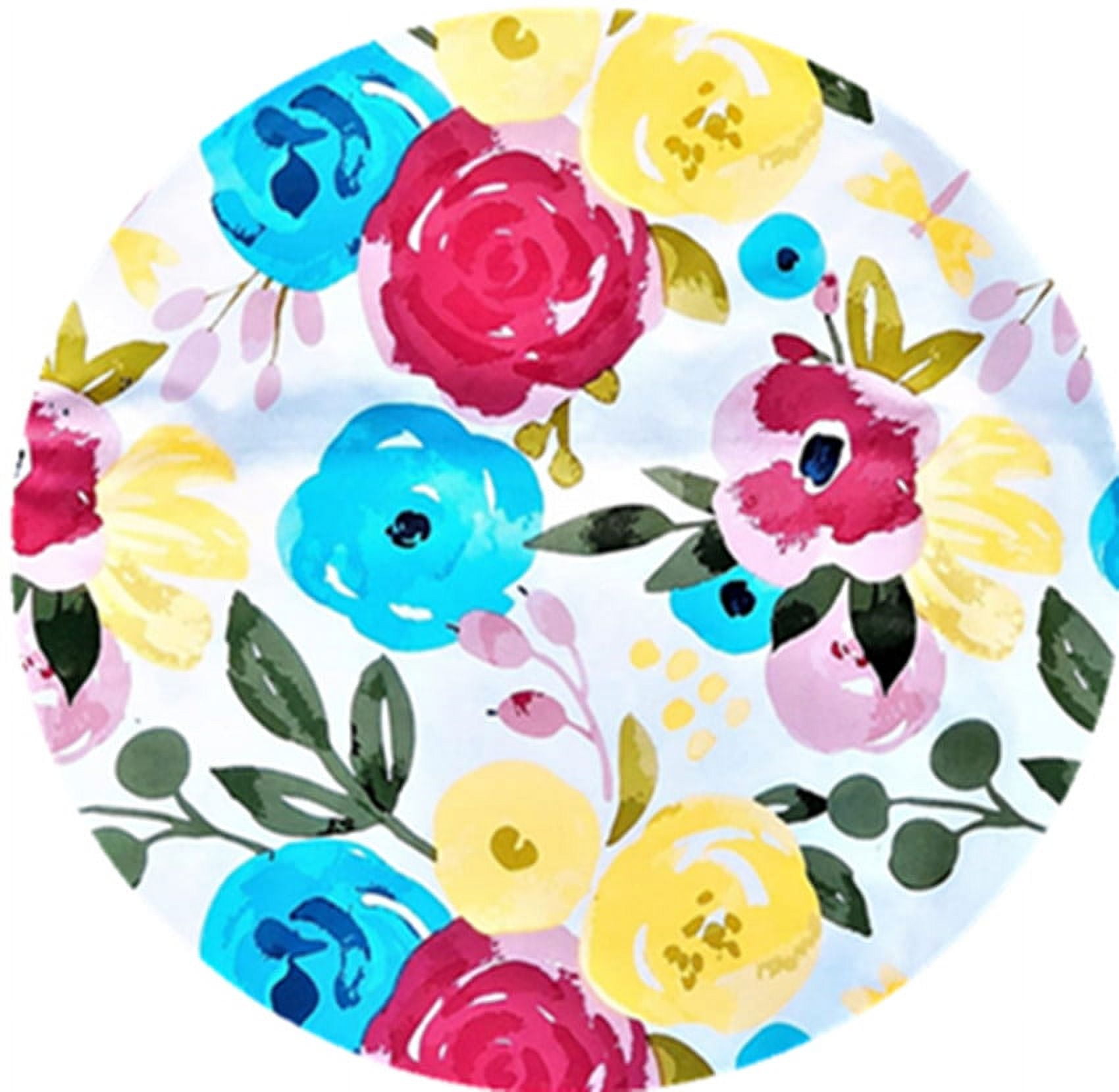 Spring Fling Brightly Colored Watercolor Field of Flowers Dragonflies ...