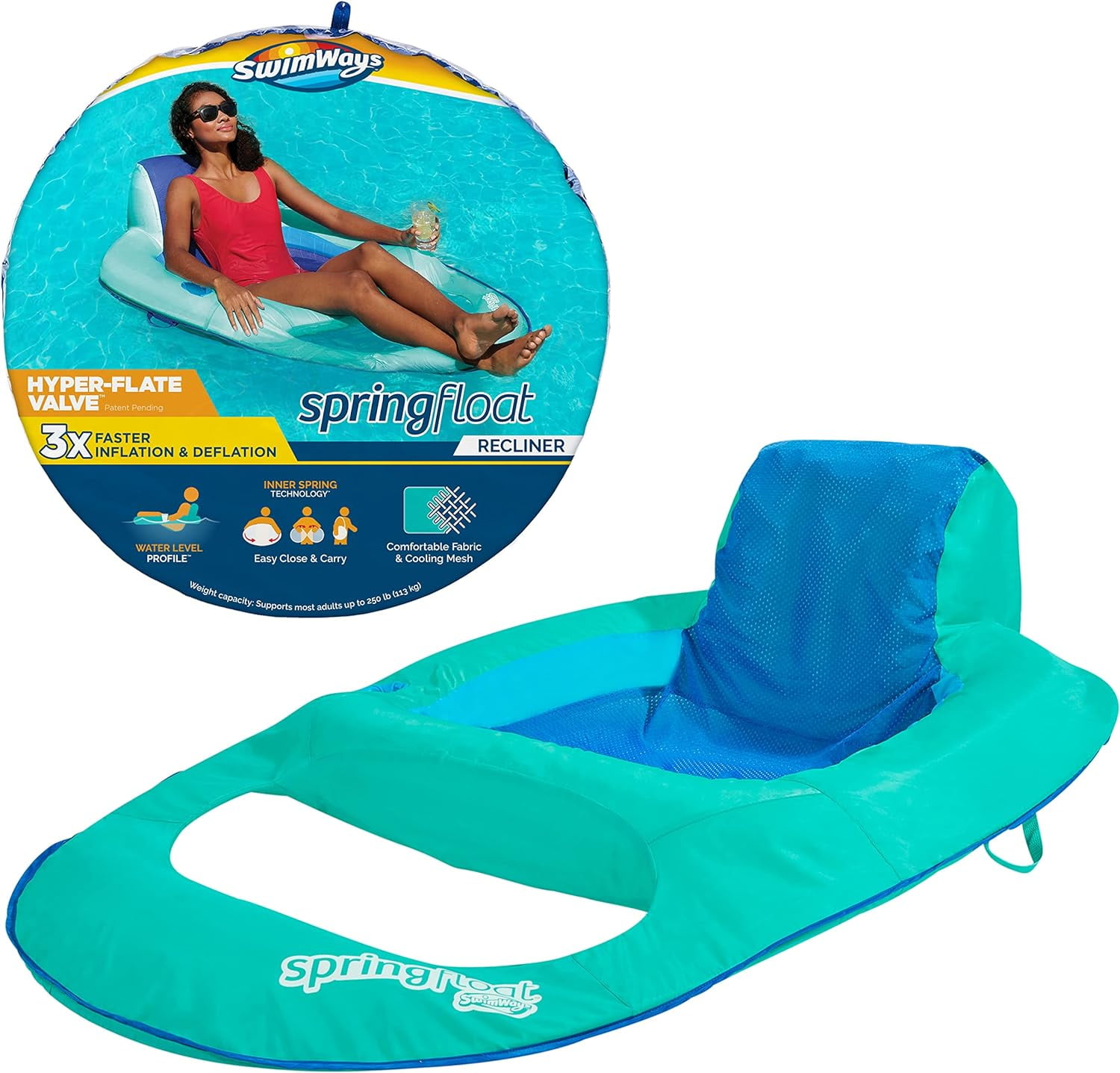 Spring Float Premium Recliner Pool Lounger for Swimming Pool ...