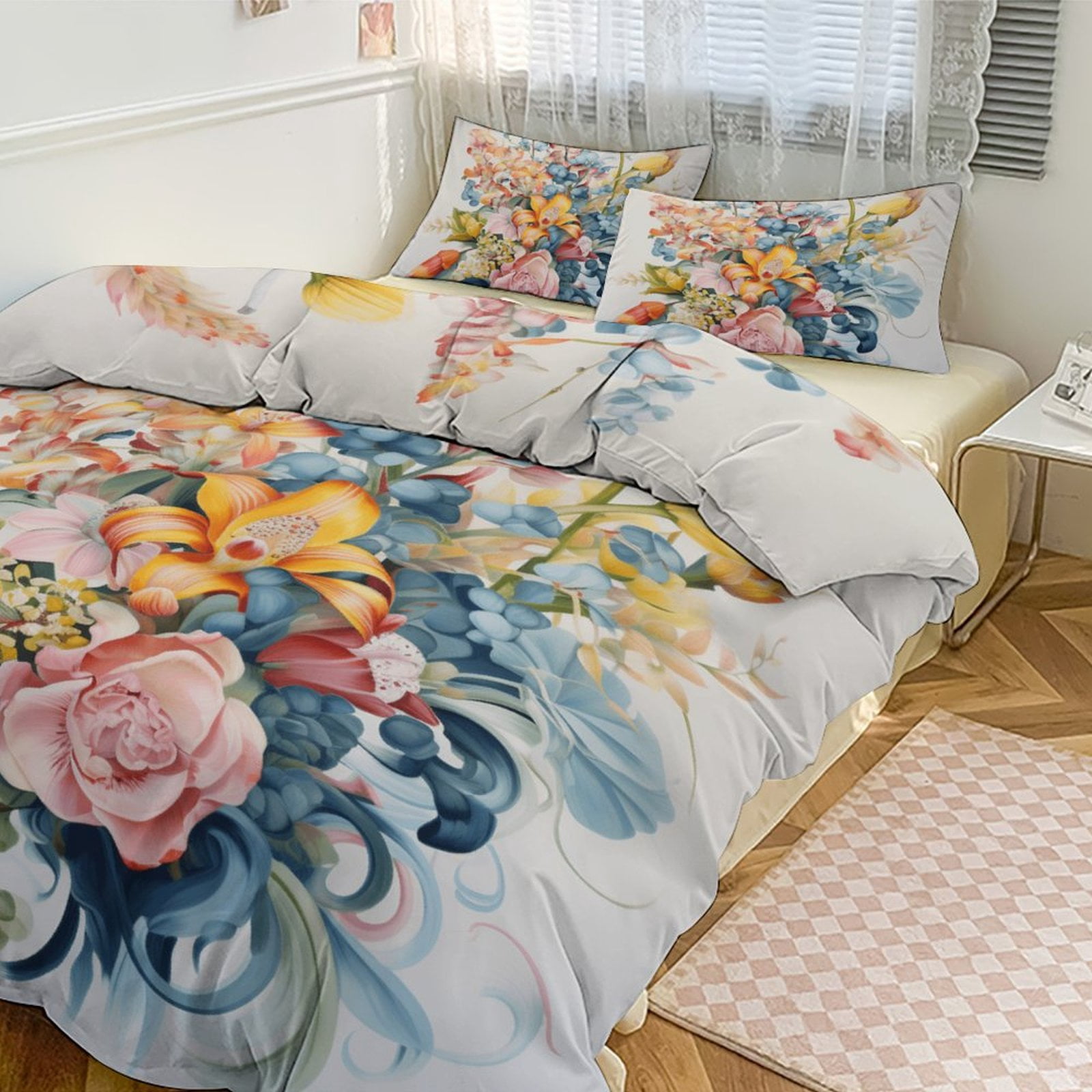 Spring Floral 3D Duvet Cover Set Quilt Cover Theme of Kid Boy Girl for ...