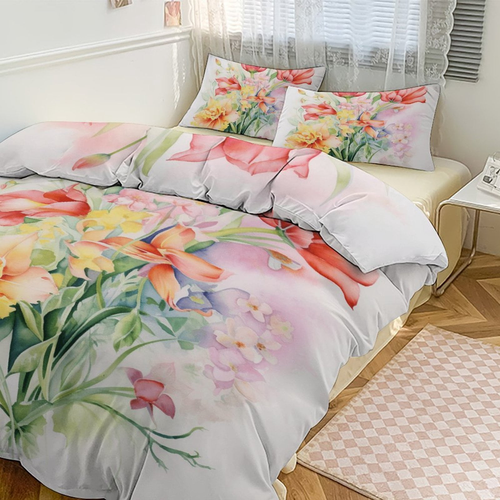 Spring Floral 3D Duvet Cover Set Quilt Cover Theme of Kid Boy Girl for ...