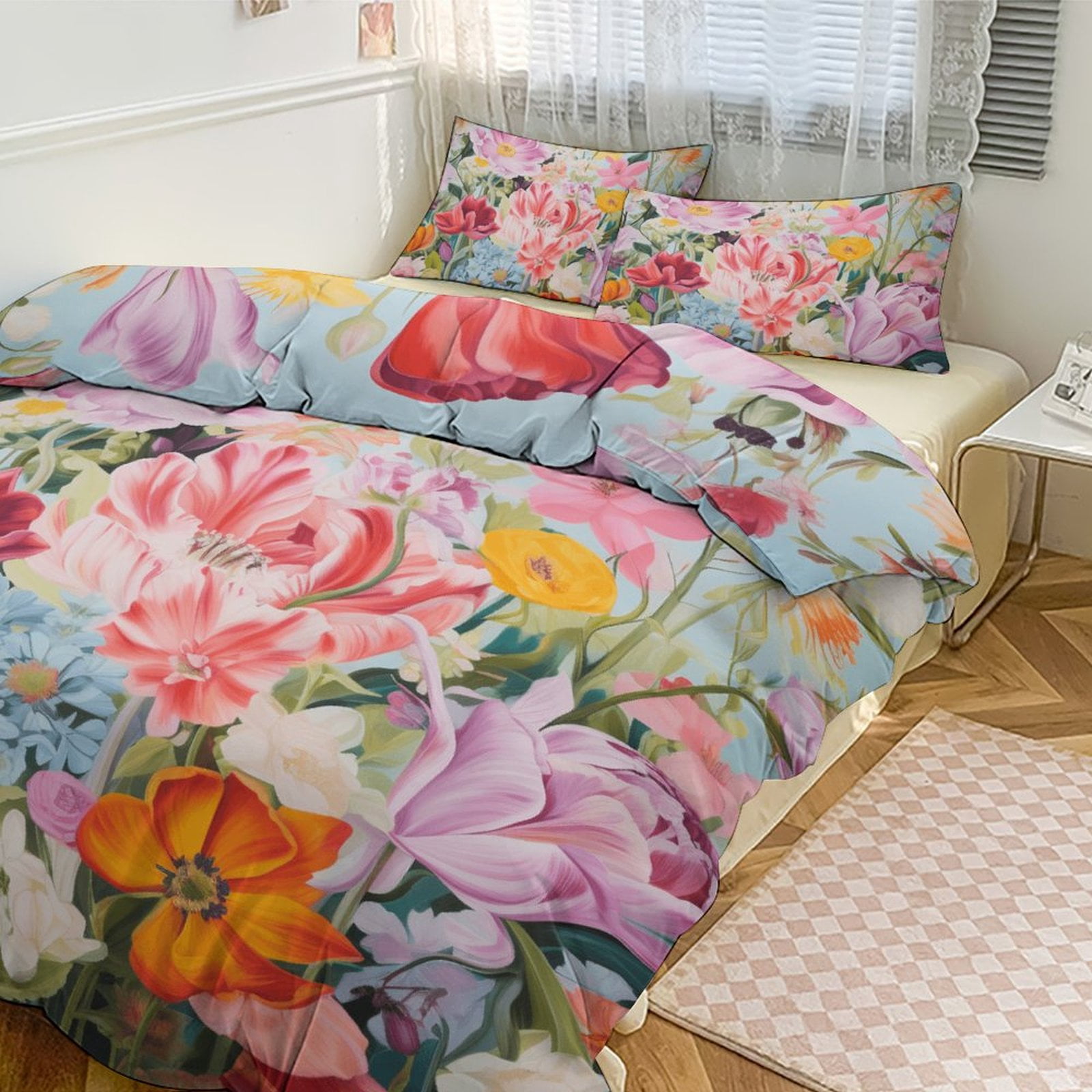 Spring Floral 3D Duvet Cover Set Quilt Cover Theme of Kid Boy Girl for ...