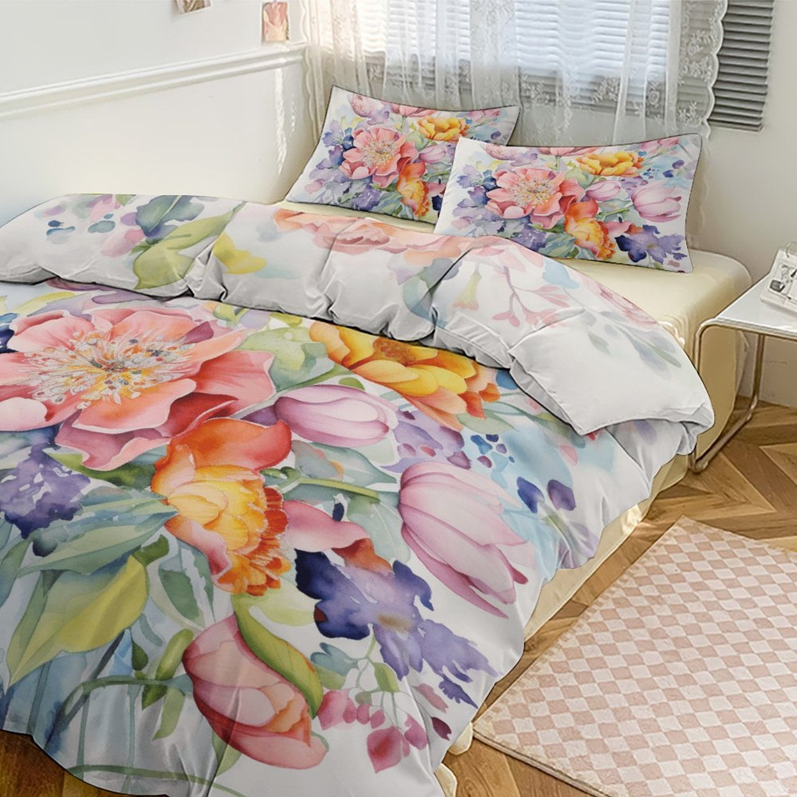 Spring Floral 3D Duvet Cover Set Quilt Cover Theme of Kid Boy Girl for ...