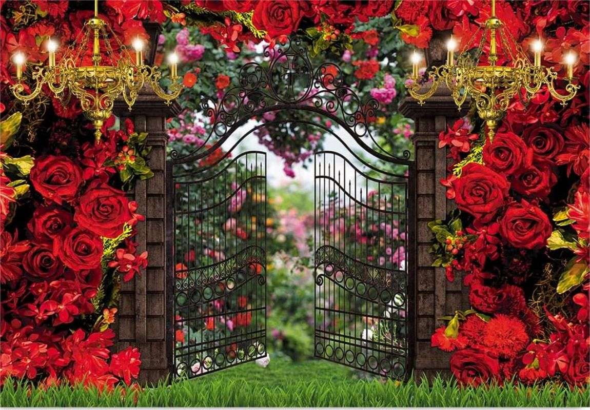 Spring Floral Backdrop Vintage Wood Red Rose Interior Home Background ...
