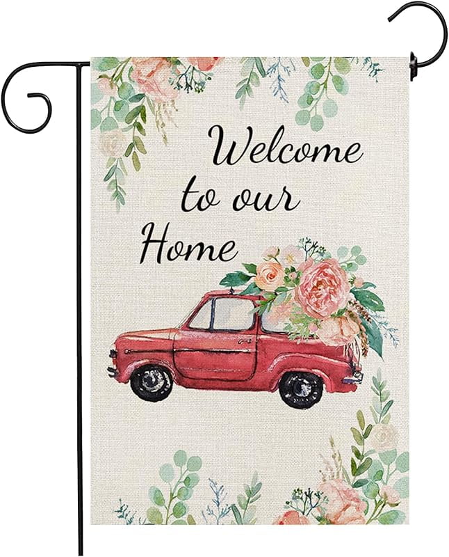 Spring Floral Butterflies Garden Flag 12x18 Inch Double Sided Mason Jar ...