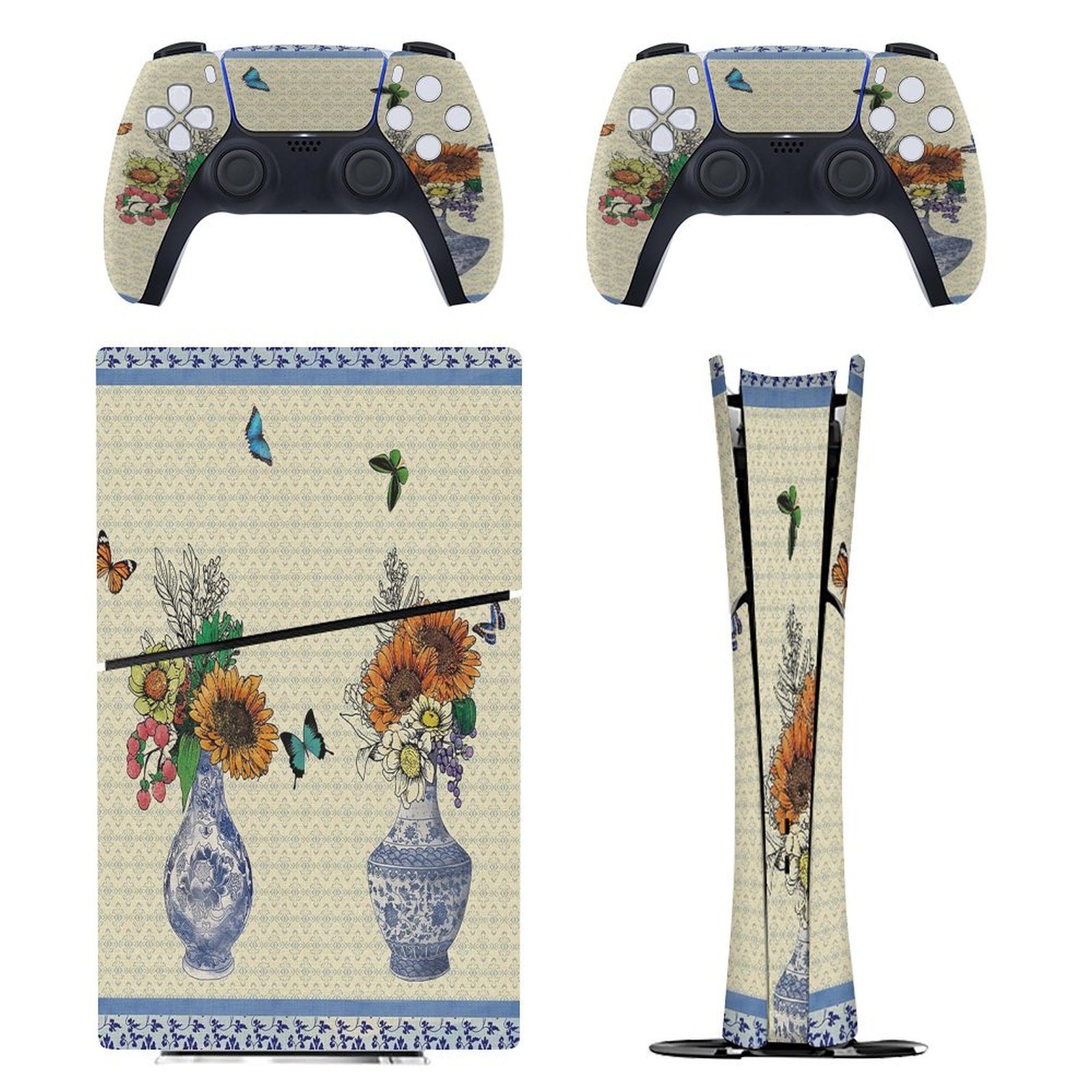 Spring Floral Celadon PS5/PS5 Pro/PS5 Slim Digital Disc Skin Sticker ...