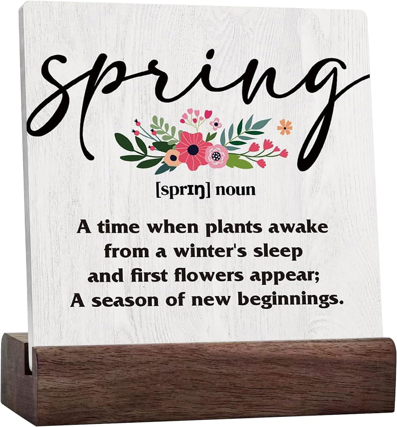 Spring Floral Ceramic Desk Spring Decor Noun Desk Decor Motivational ...