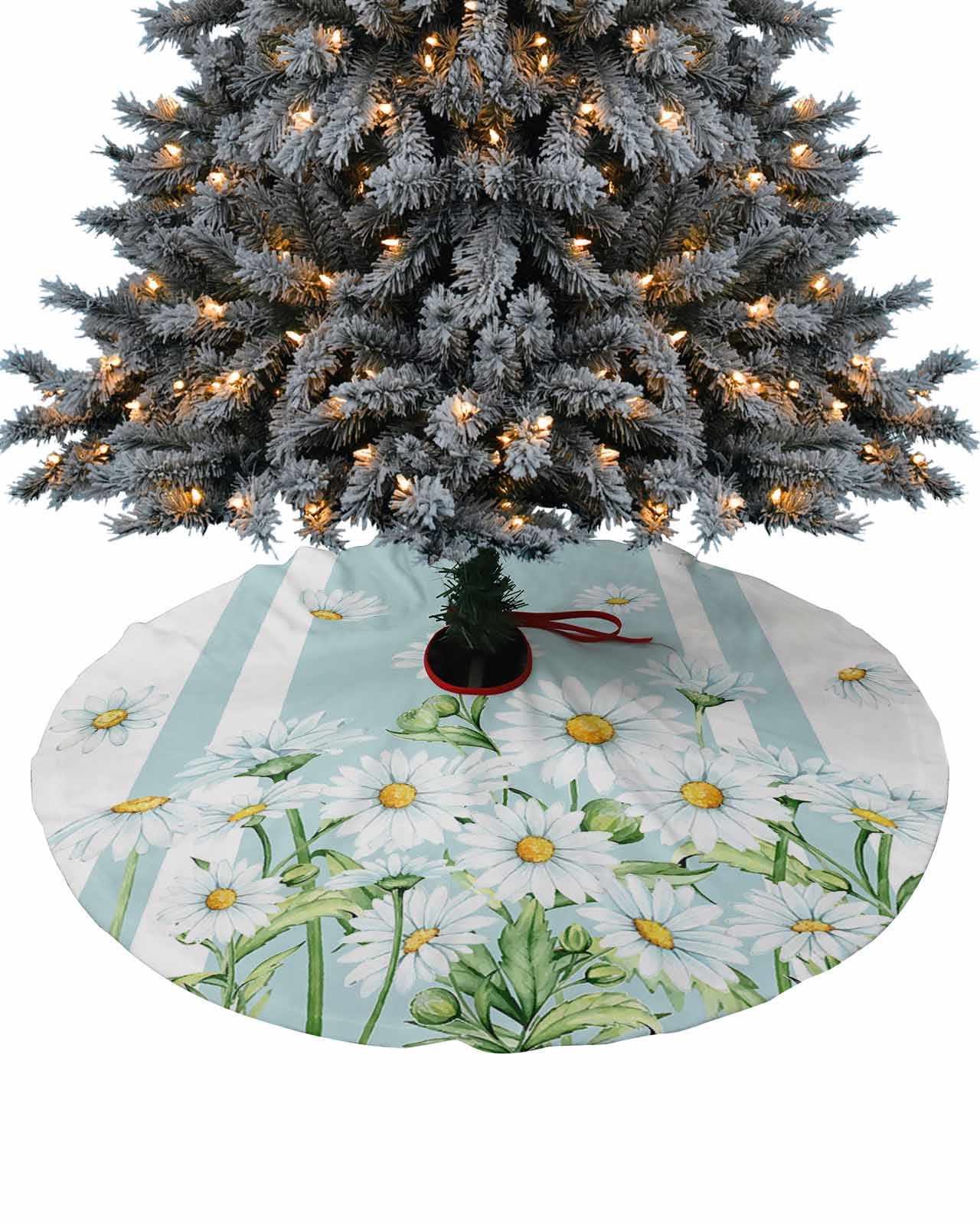 Spring Floral Christmas Tree Skirt 36 Inches Large Christmas Skirt Tree ...