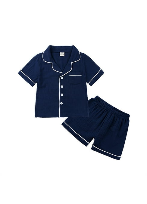 Boys Girls Pajamas Sets for Kids, Daisy plaid black Toddler Sleepwear ...