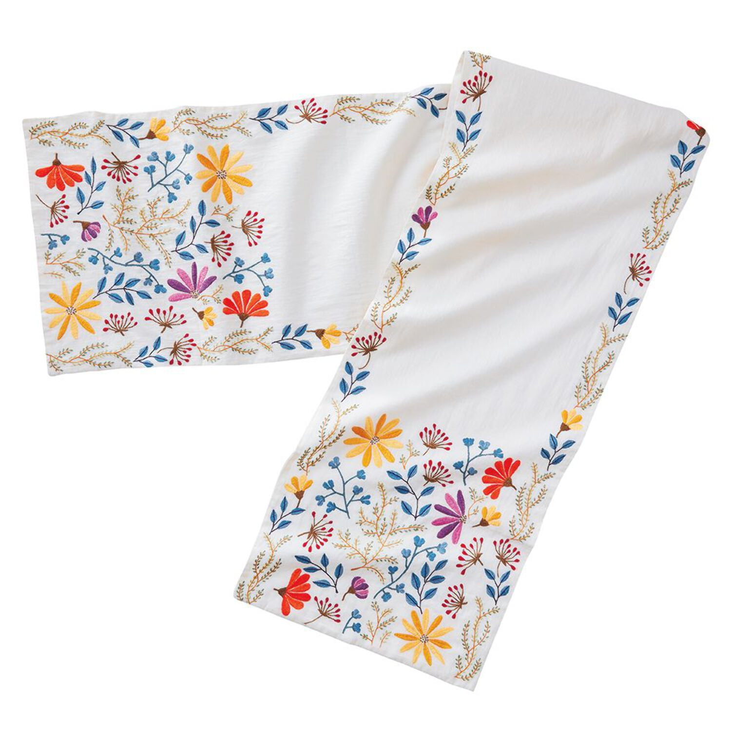 Spring Floral Embroidery Table Runner - Walmart.com