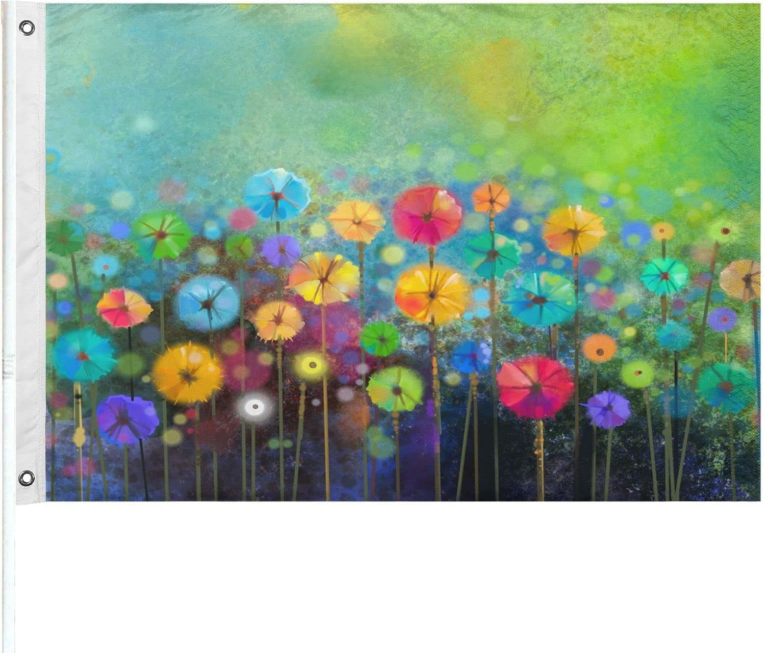 Spring Floral Flower Flag Outdoor Garden Flag for Outside Funny Flags ...