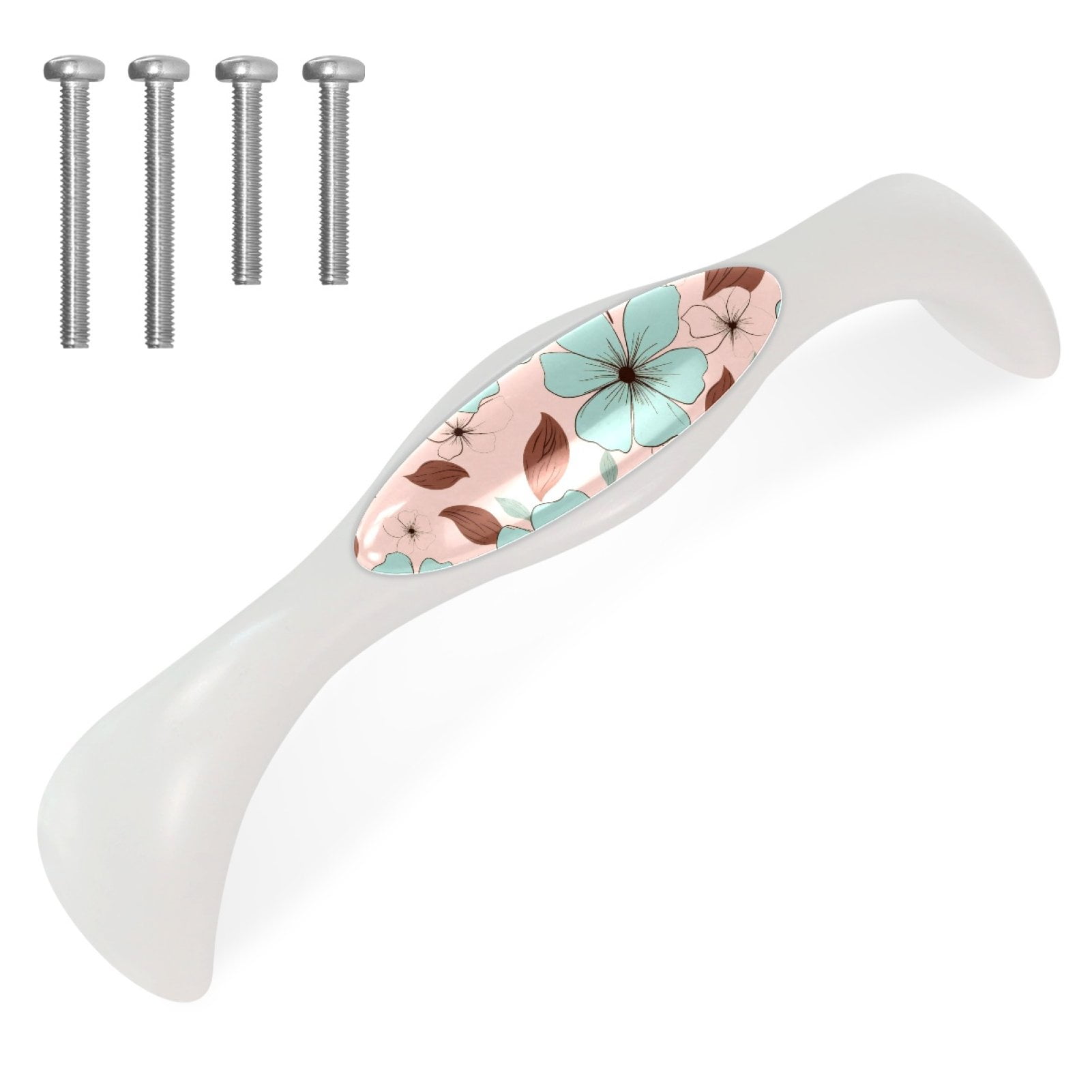 Spring Floral Flower Kitchen Cabinet Pull Knobs Drawer Hardware Handles ...