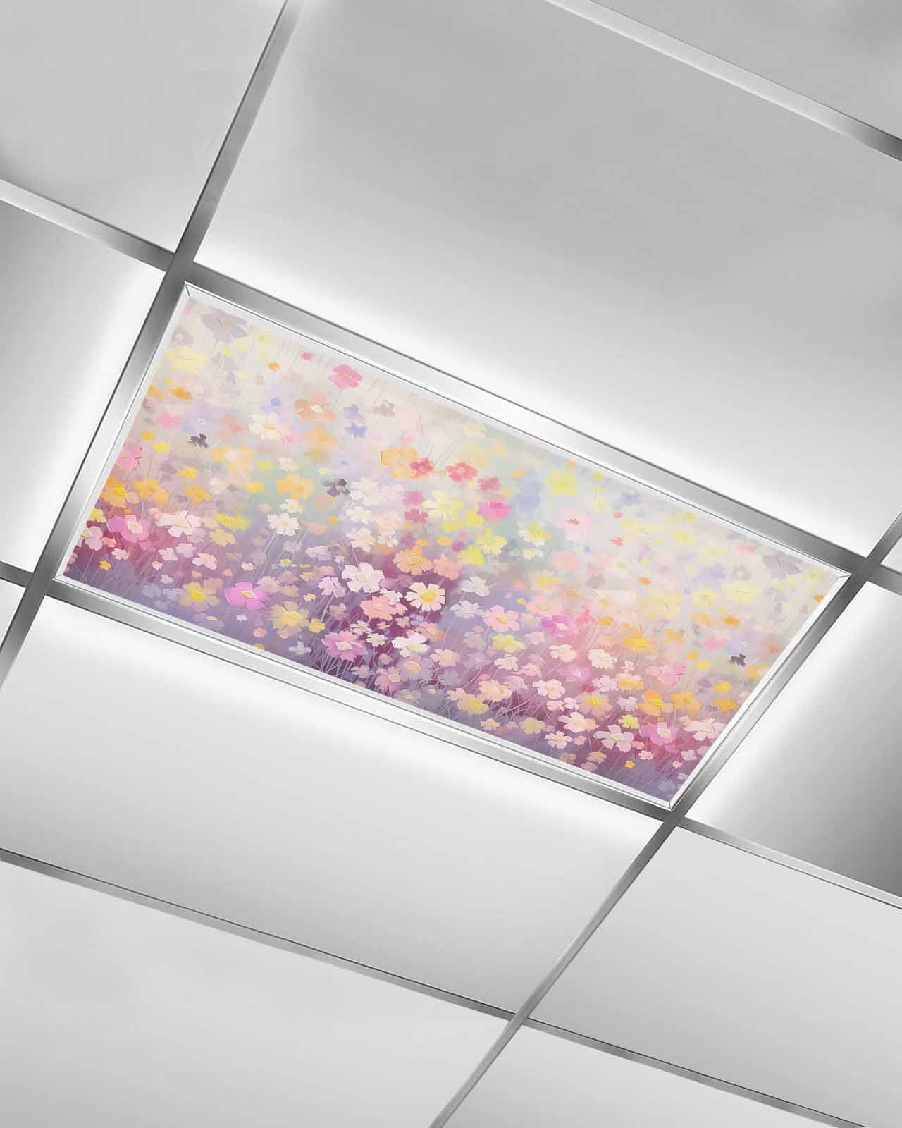 Spring Floral Fluorescent Light Covers for Ceiling Lights 4x2 feet,1 ...
