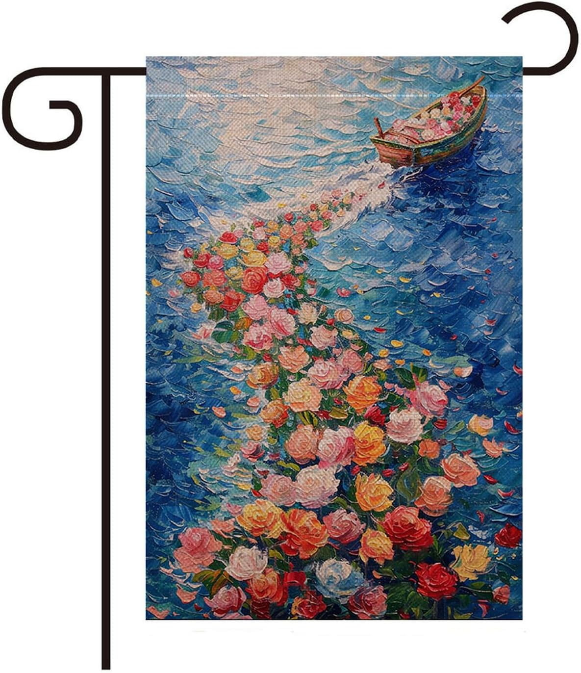 Spring Floral Garden Flag 12 x 18 Inch Double Sided Burlap Garden Flags ...